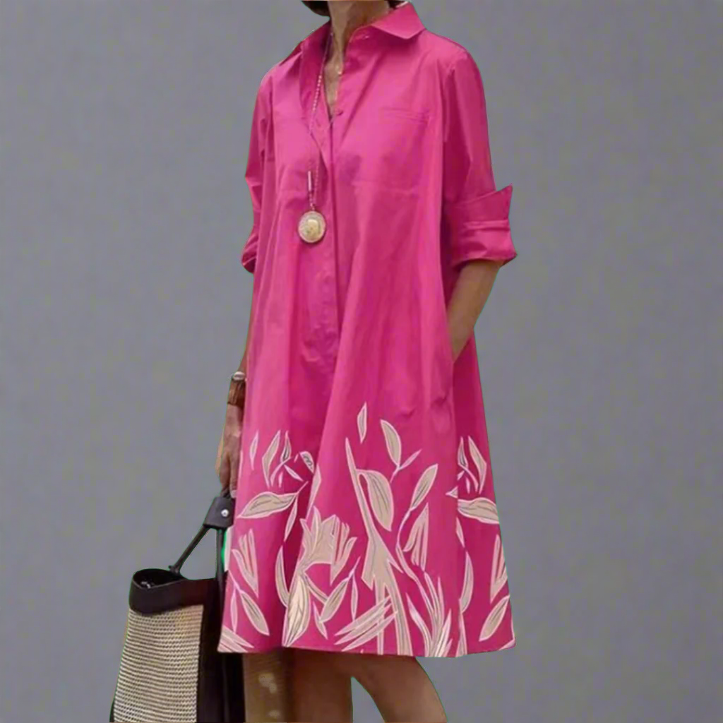 FAELINA – LUXURIOUS MIDI DRESS FOR EFFORTLESS ELEGANCE – Charles & Nancy