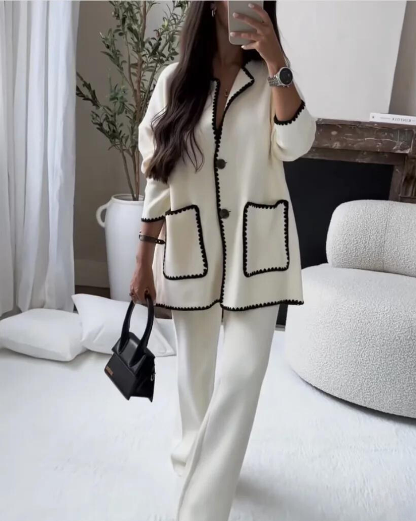 ZIREYA – CONTRAST TRIM ENSEMBLE SET – Charles & Nancy