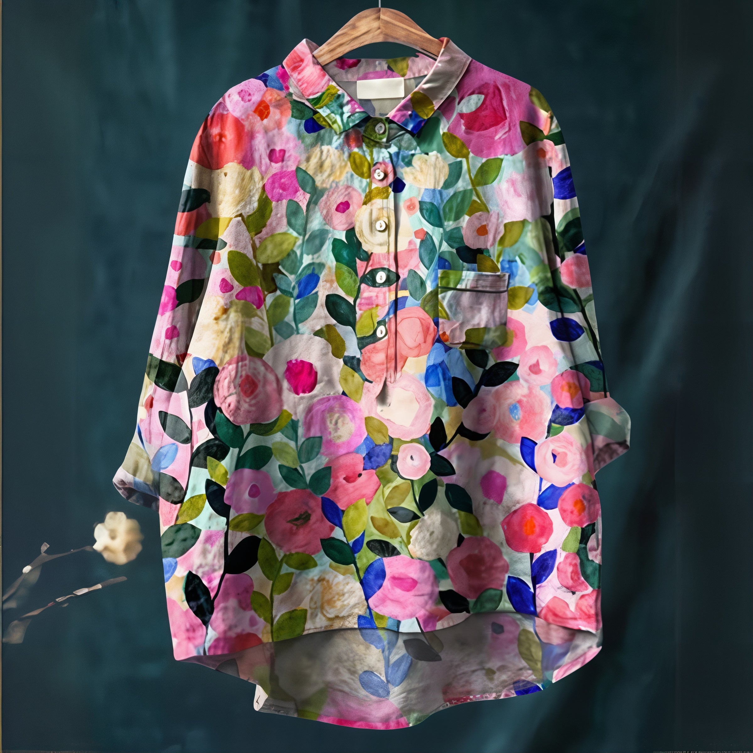 Fiona - Blouse with Romantic Floral Print – Charles & Nancy